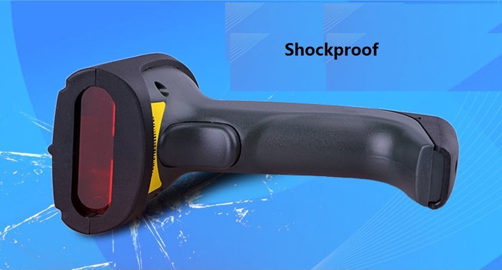 2.4GHZ Handheld Wireless Automatic Laser Barcode Scanner Reader ...