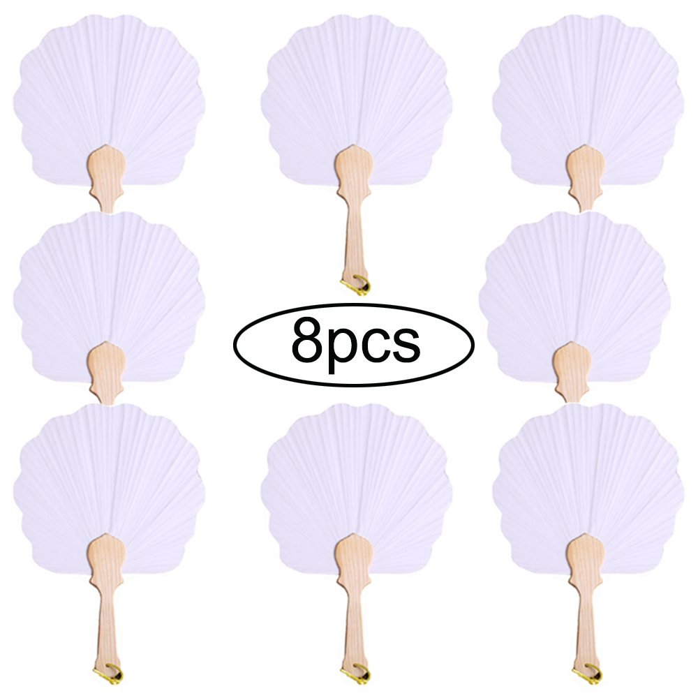 Blank White Paper Fan Dancing Props Party Favors Home Office DIY Decor ...