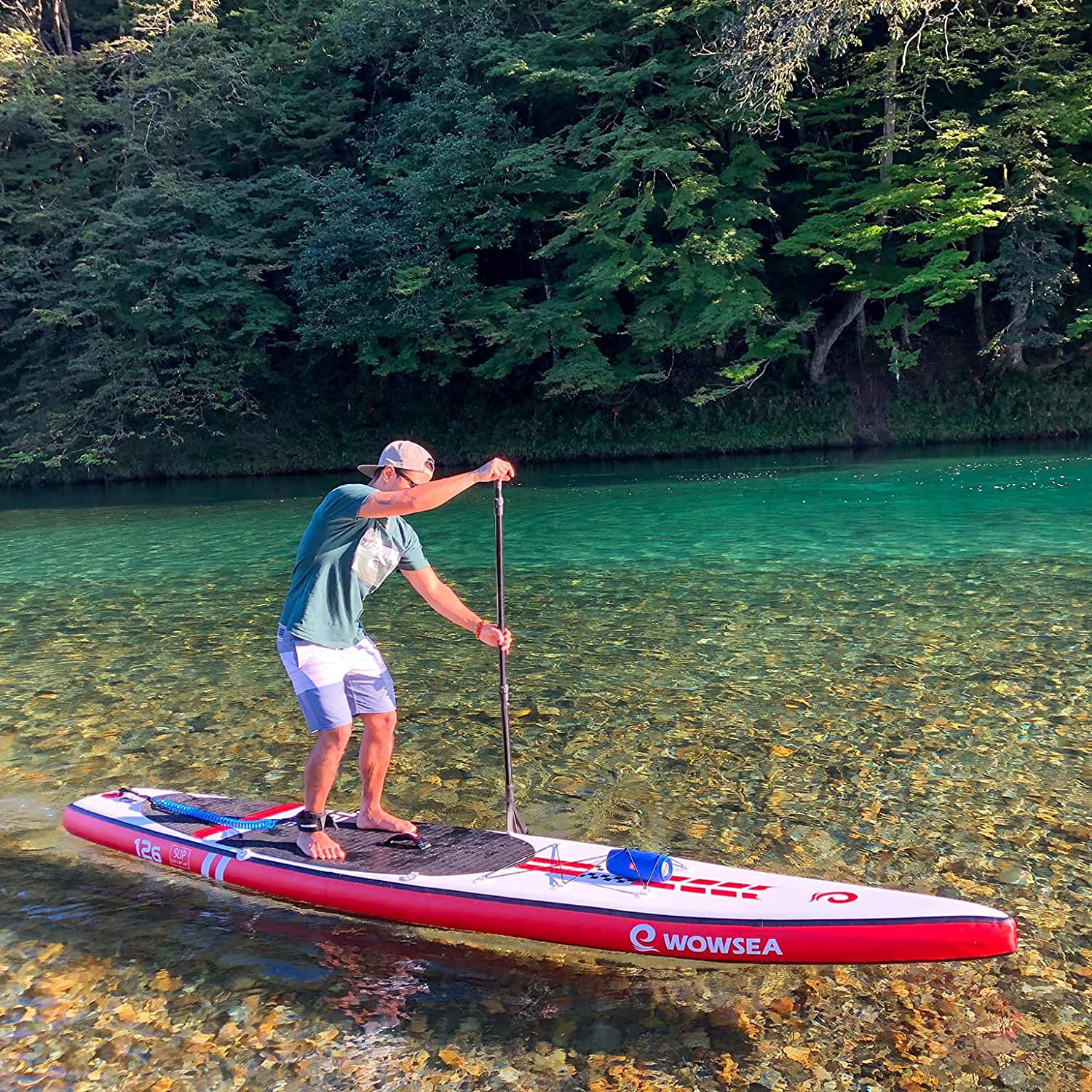 WOWSEA 12'6"/384cm Racer R1 Inflatable Stand Up Paddle Board ...